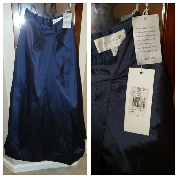 Nordstrom Skirts Formal Skirt Separate Navy Poshmark